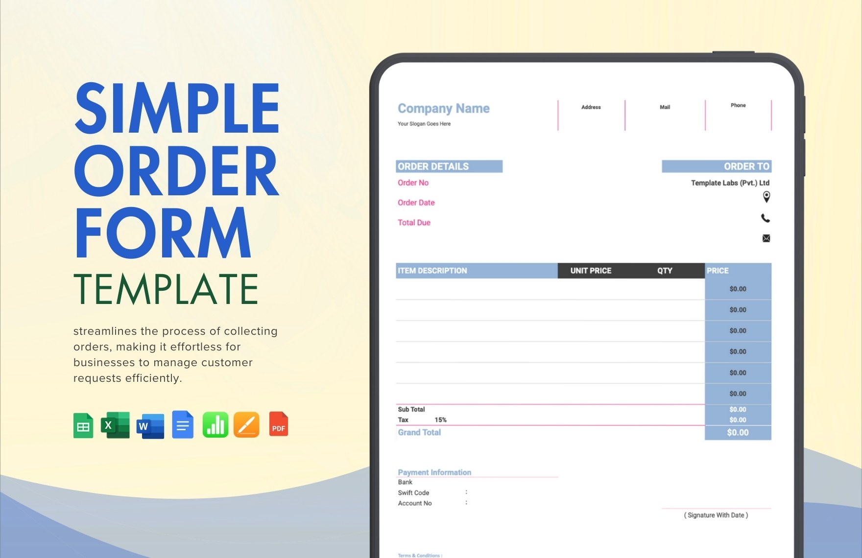 Sample Form Templates In Excel To Download