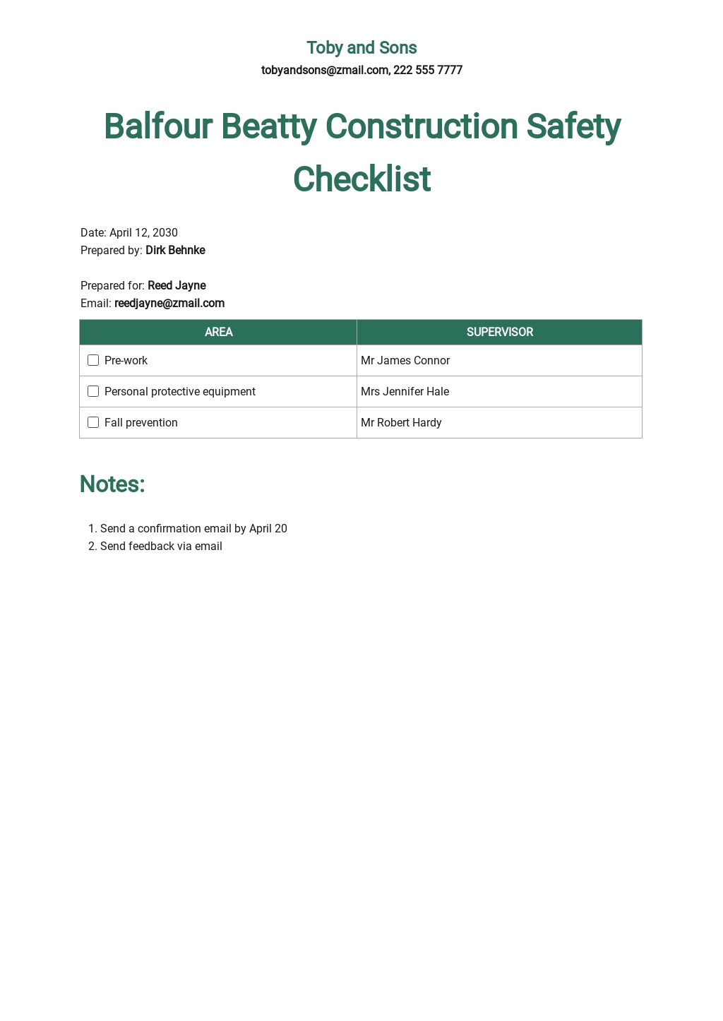 24+ FREE Safety Checklist Templates [Edit & Download] | Template.net