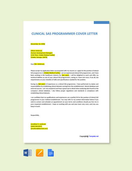 Free CNC Programmer Cover Letter Template - Google Docs, Word ...