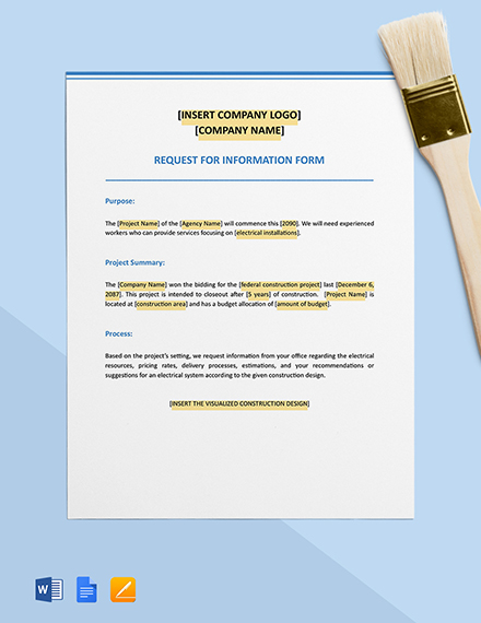 Fillable Rfi Form - Printable Forms Free Online