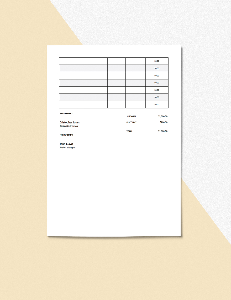 Construction Billing Invoice Template - Google Docs, Google Sheets ...