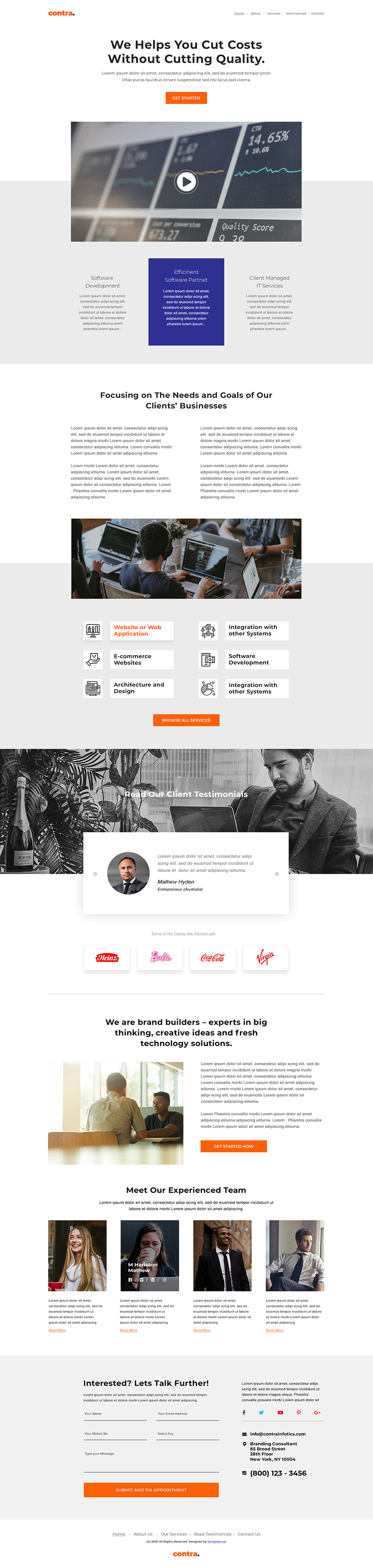 Free Software Company Website Template - HTML5, PSD | Template.net