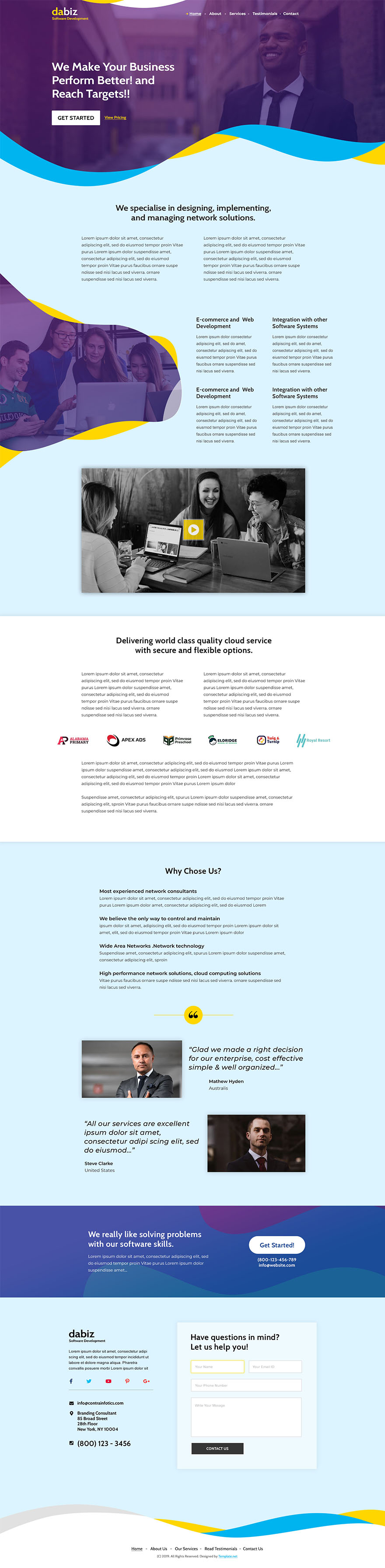 Free IT Startup Company Website Template - HTML5, PSD | Template.net
