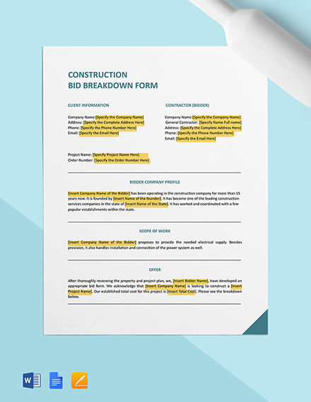 FREE Construction Statement of Final Account Template - PDF | Word ...