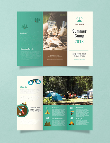 FREE Summer Camp Bifold Brochure Template: Download 306+ Brochures in ...