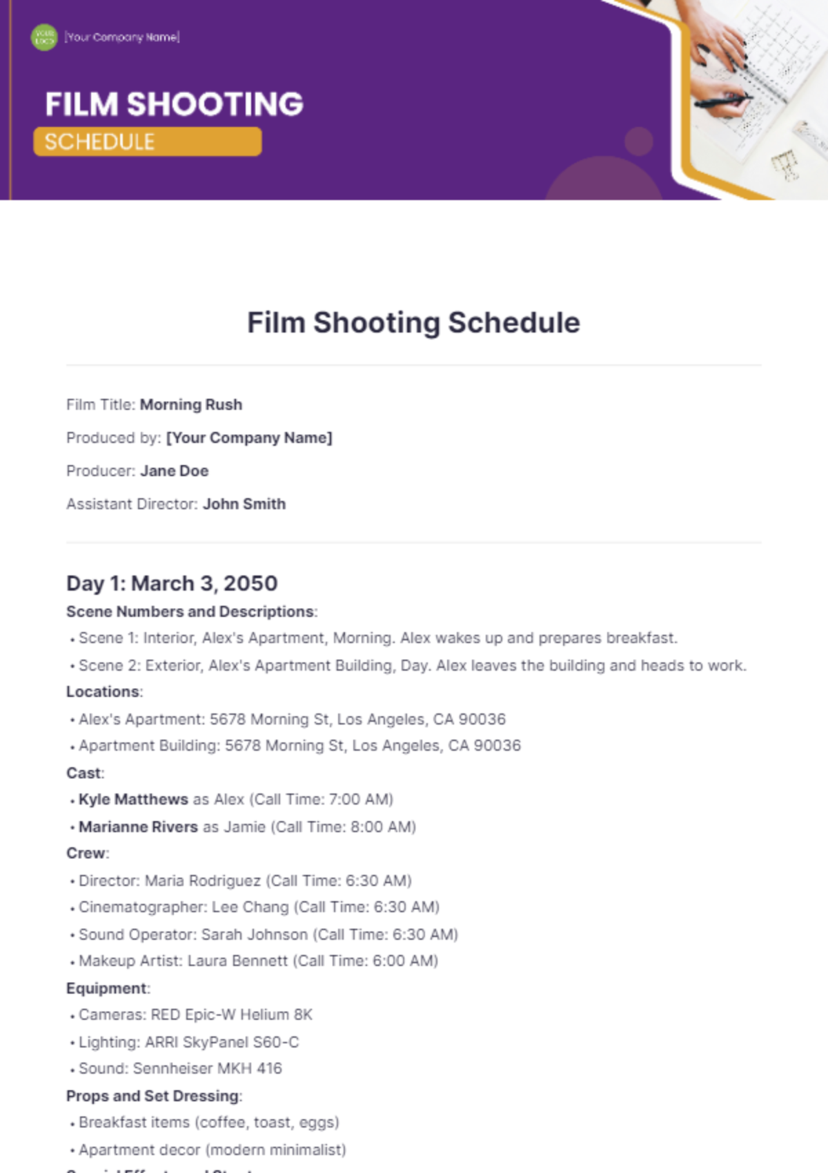 Free Film Templates To Customize Online