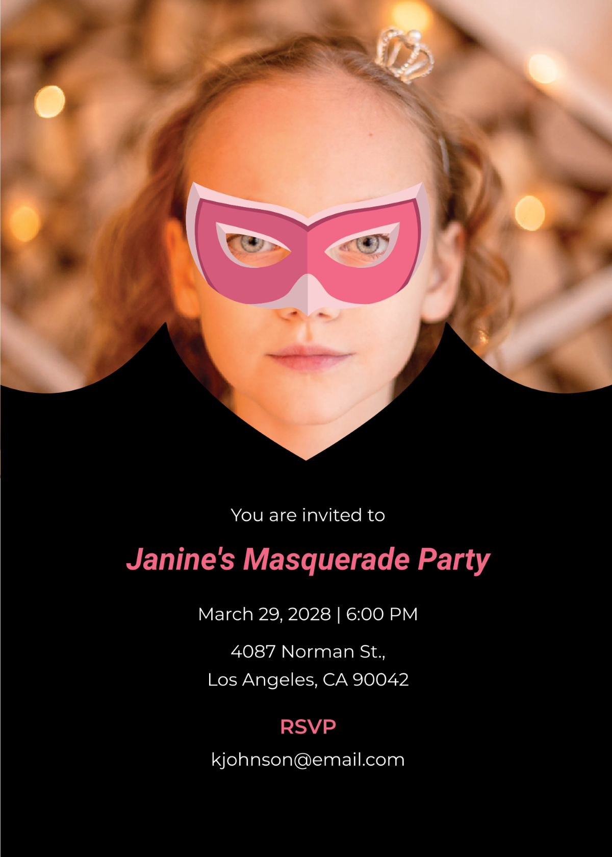Unique Masquerade Party Invitations