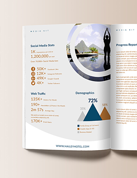 Hotel Media Kit Template - Illustrator, Word, Apple Pages, PSD ...