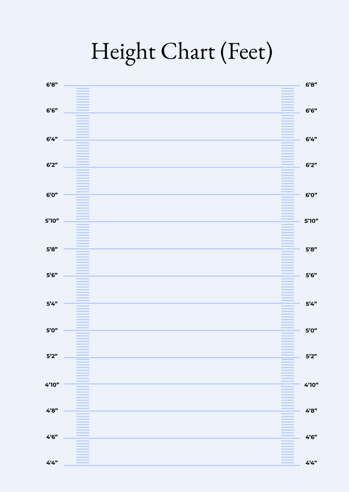 Printable Height Chart For Kidsprintable Height Chart