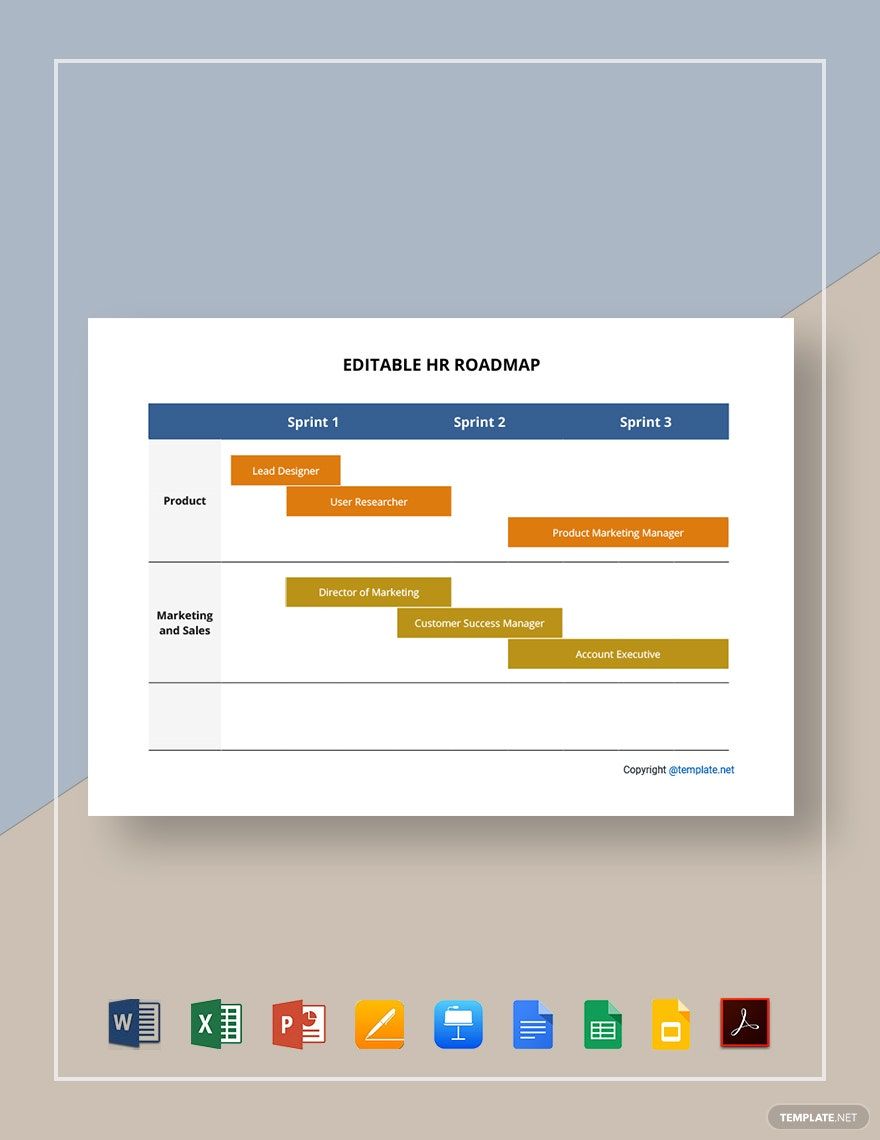Editable HR Roadmap Template Google Docs Google Sheets Google Slides Apple Keynote Excel 