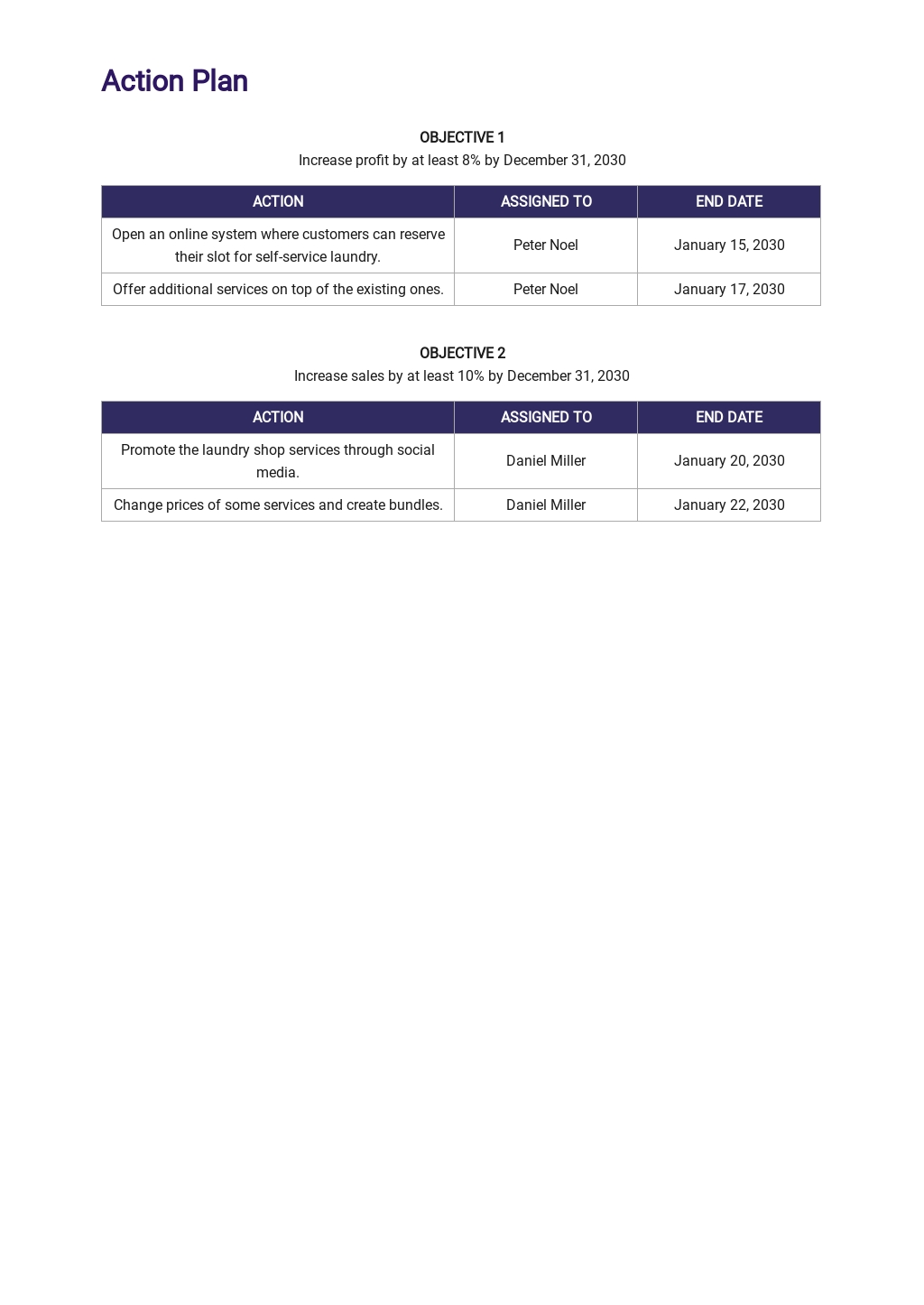 Operational Plan Template [Free PDF] - Word | Google Docs