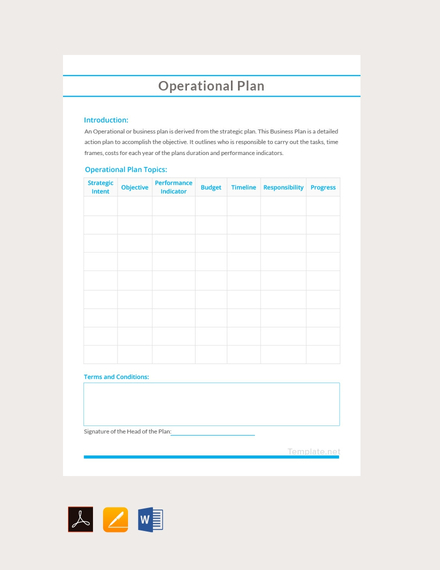 37+ Operational Plan Templates - Word, PDF, Google Docs