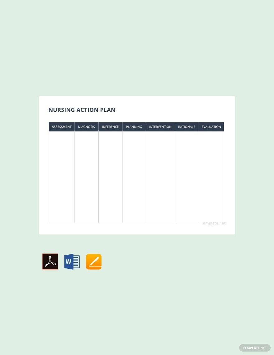 Free Simple Nursing Care Plan Template - Google Docs, Word, Apple Pages ...