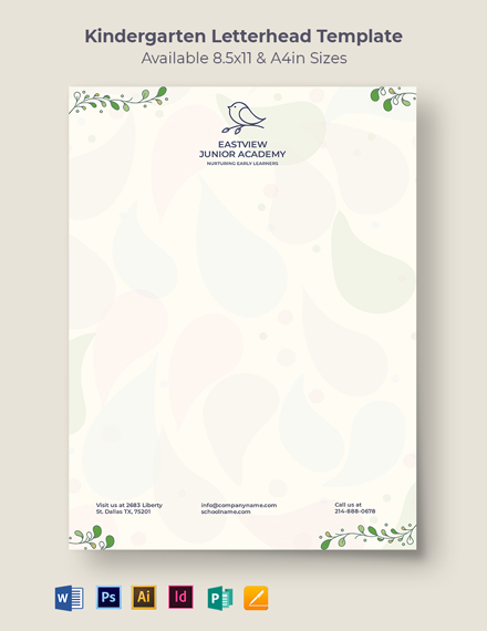 FREE Kindergarten Letterhead Template - Word (DOC) | PSD | Apple (MAC ...