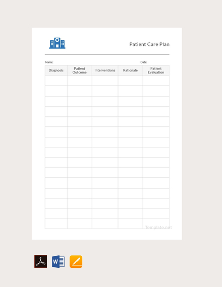 13+ Patient Care Plan Templates - PDF, Docs