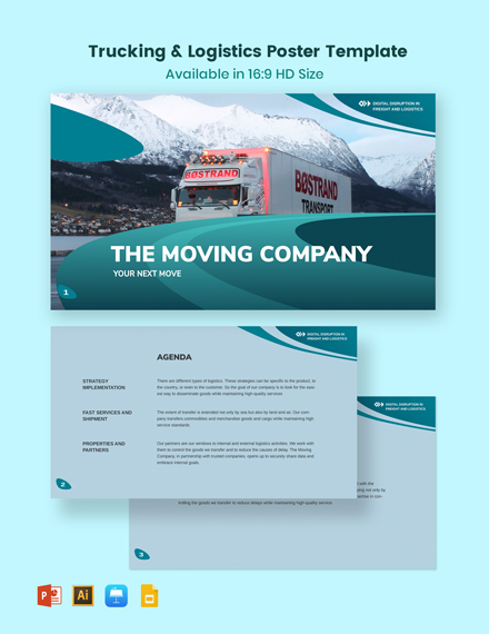 Free Trucking Logistics Presentation Template