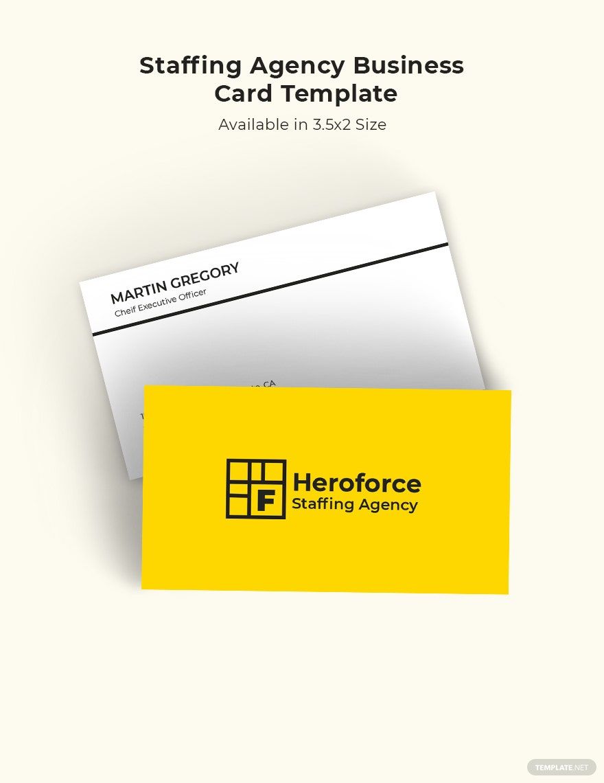 Free Sample Agency Business Card Template - Word, PSD | Template.net