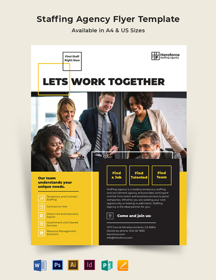 Employment Agency Flyer Template - Download in Word, Google Docs ...