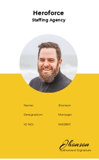 Free Simple Freelance ID Card Template