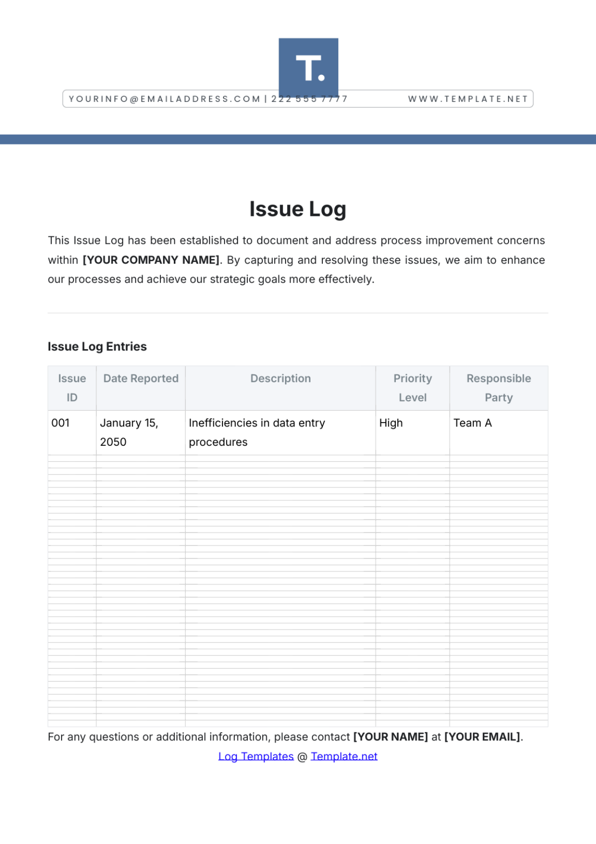 Free Dispatch Log Template Edit Online Download Template