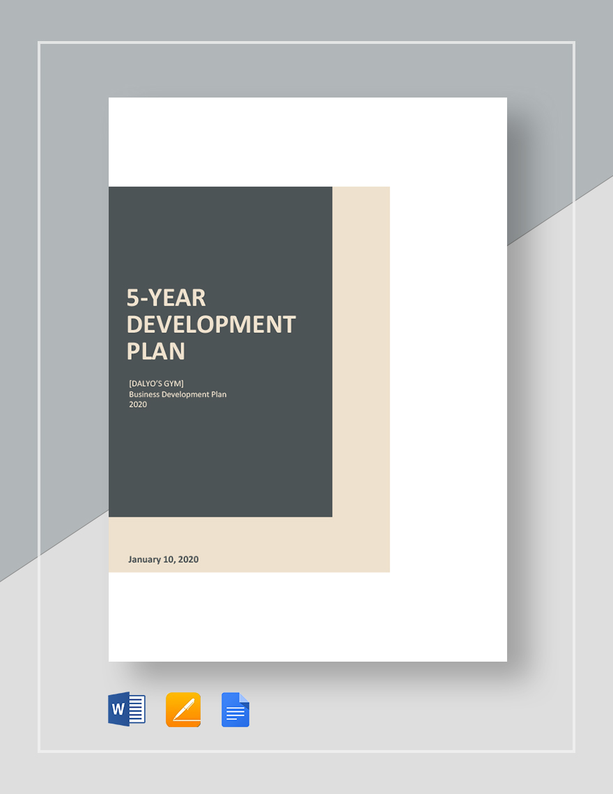 3 Year Development Plan Template - Google Docs, Word, Apple Pages, PDF ...