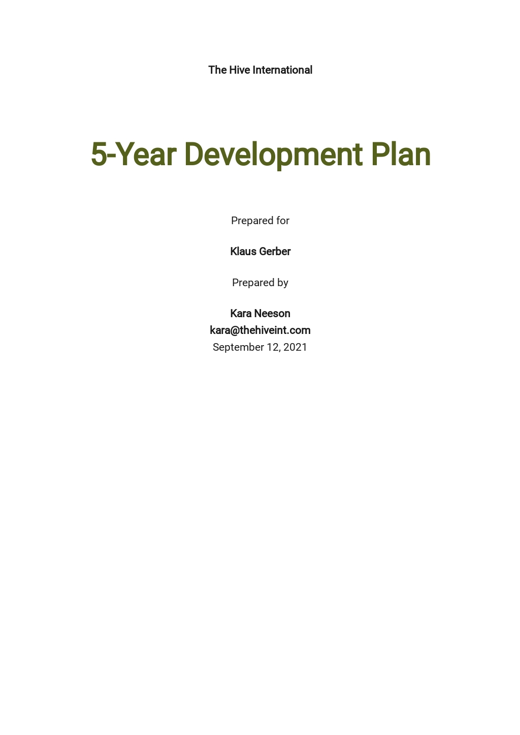 3 Year Development Plan Template - Google Docs, Word, Apple Pages, PDF ...