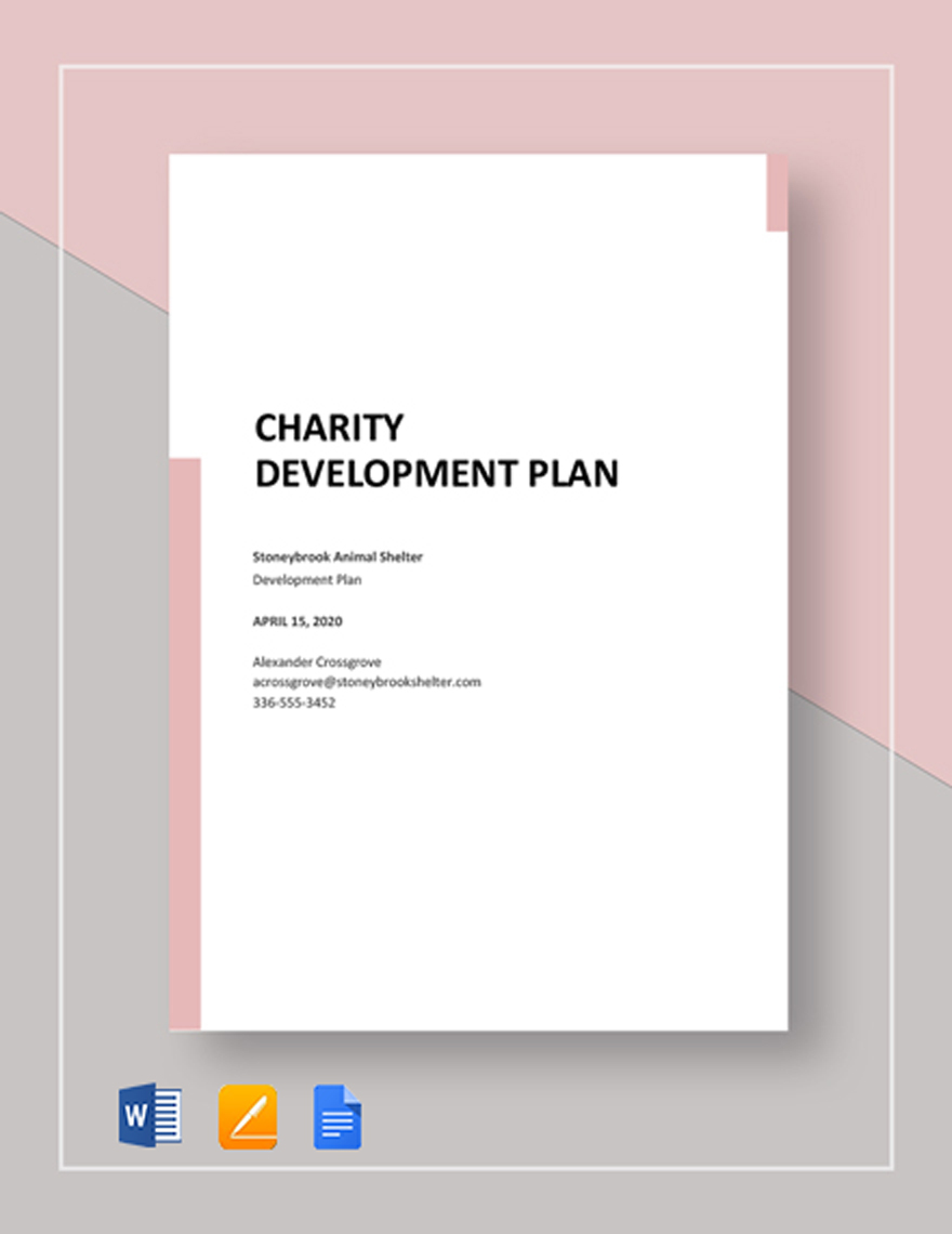 Charity Development Plan Template - Google Docs, Word, Apple Pages ...