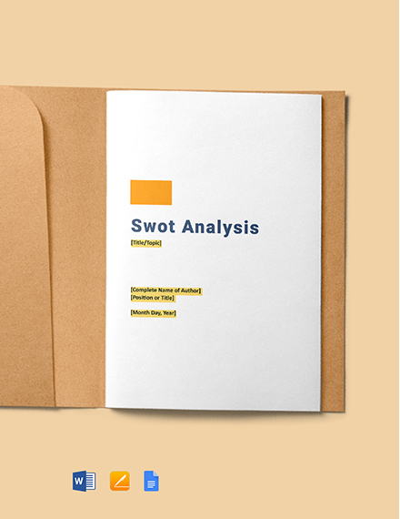 Blank Swot Analysis Template - Google Docs, Word, Apple Pages ...
