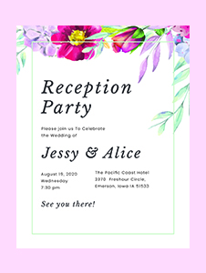 Wedding Program Front Back Template