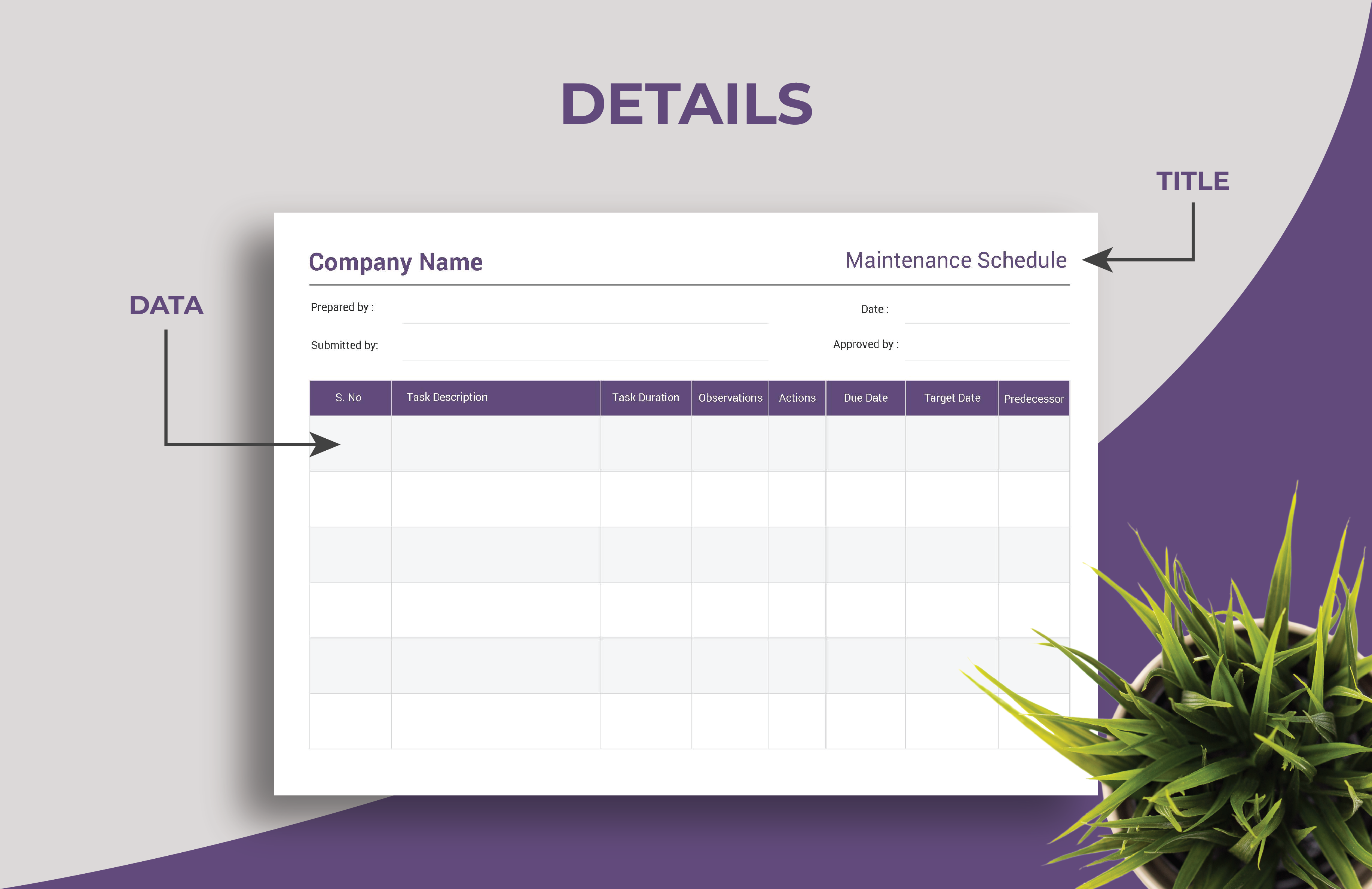 Maintenance Schedule Template - Download in Word, Google Docs, Excel ...