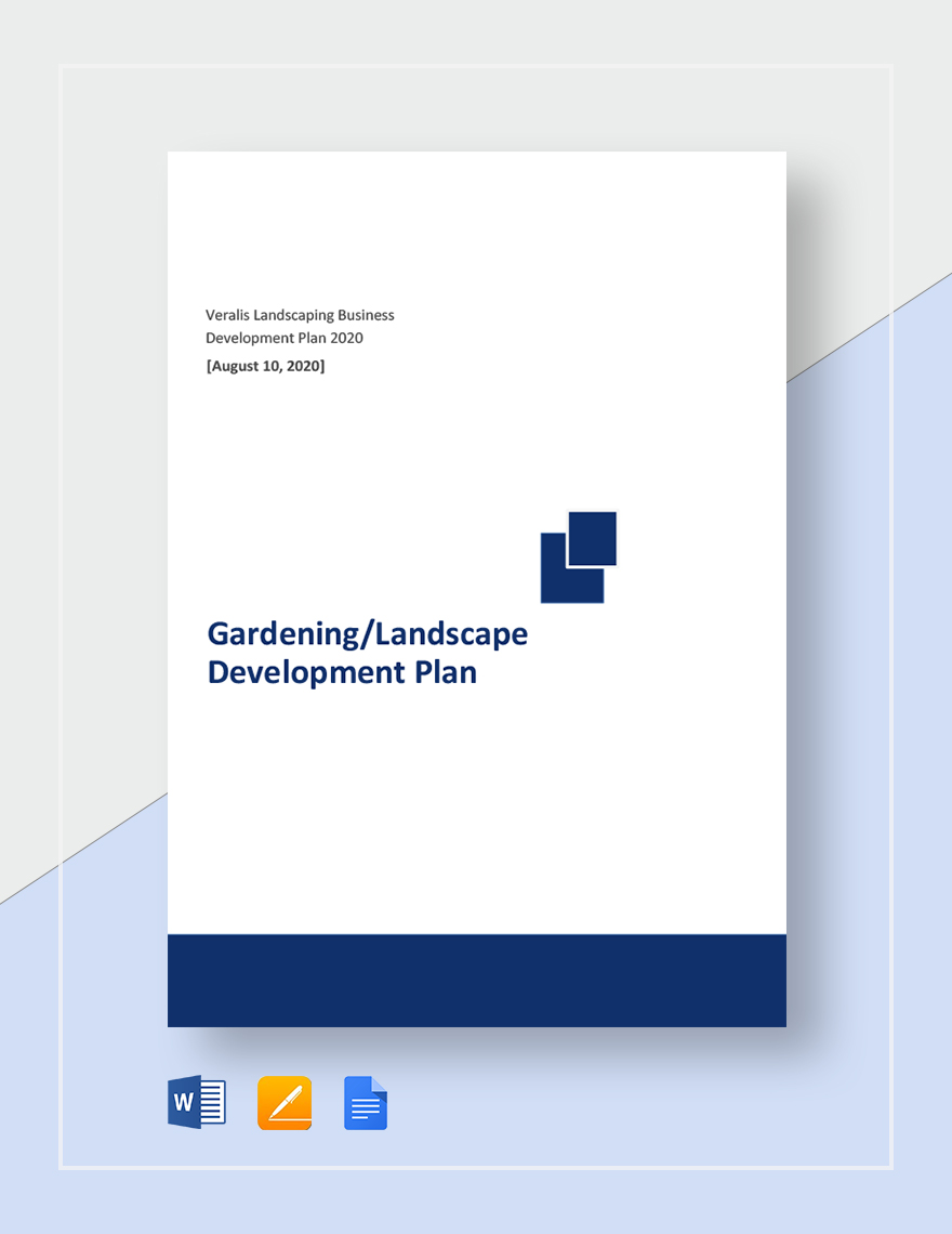 Gardening / Landscape Business Plan Template - Google Docs, Word ...