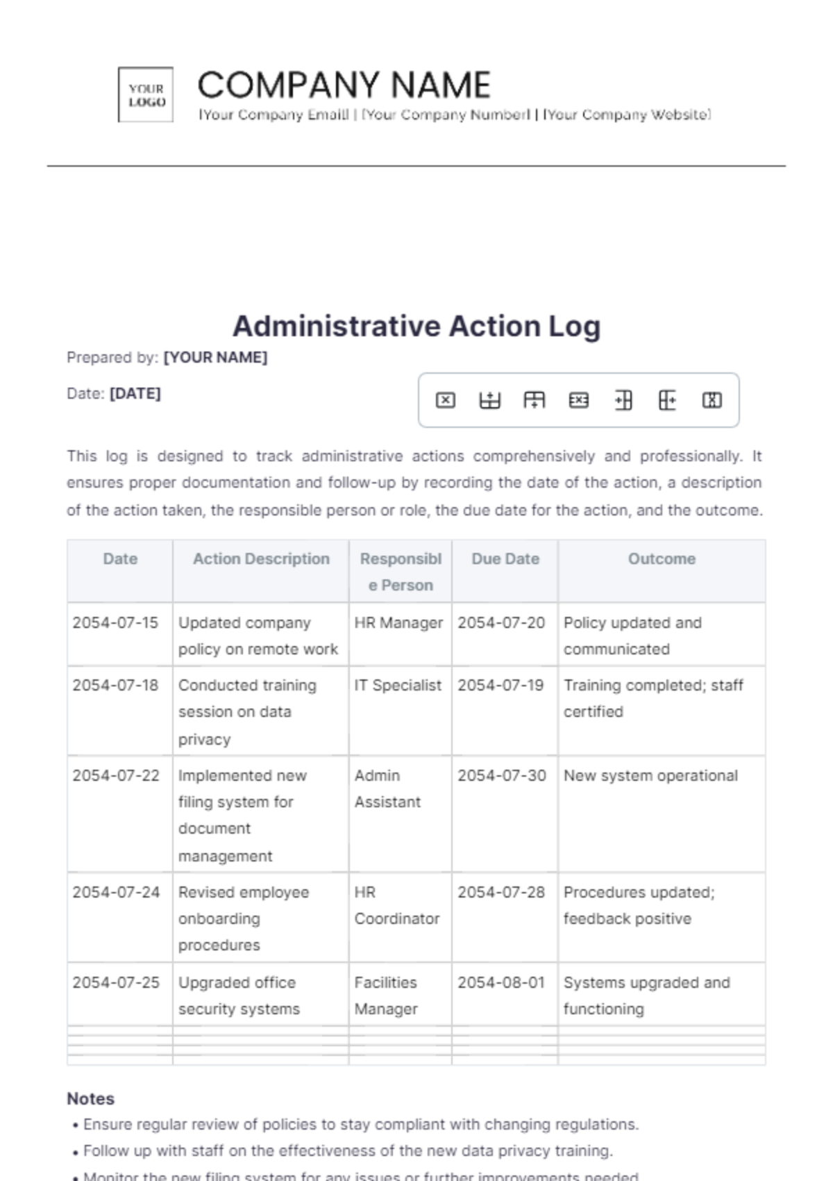 Free Complaint Log Templates Editable And Printable Free Complaint Log Templates Editable And Printable