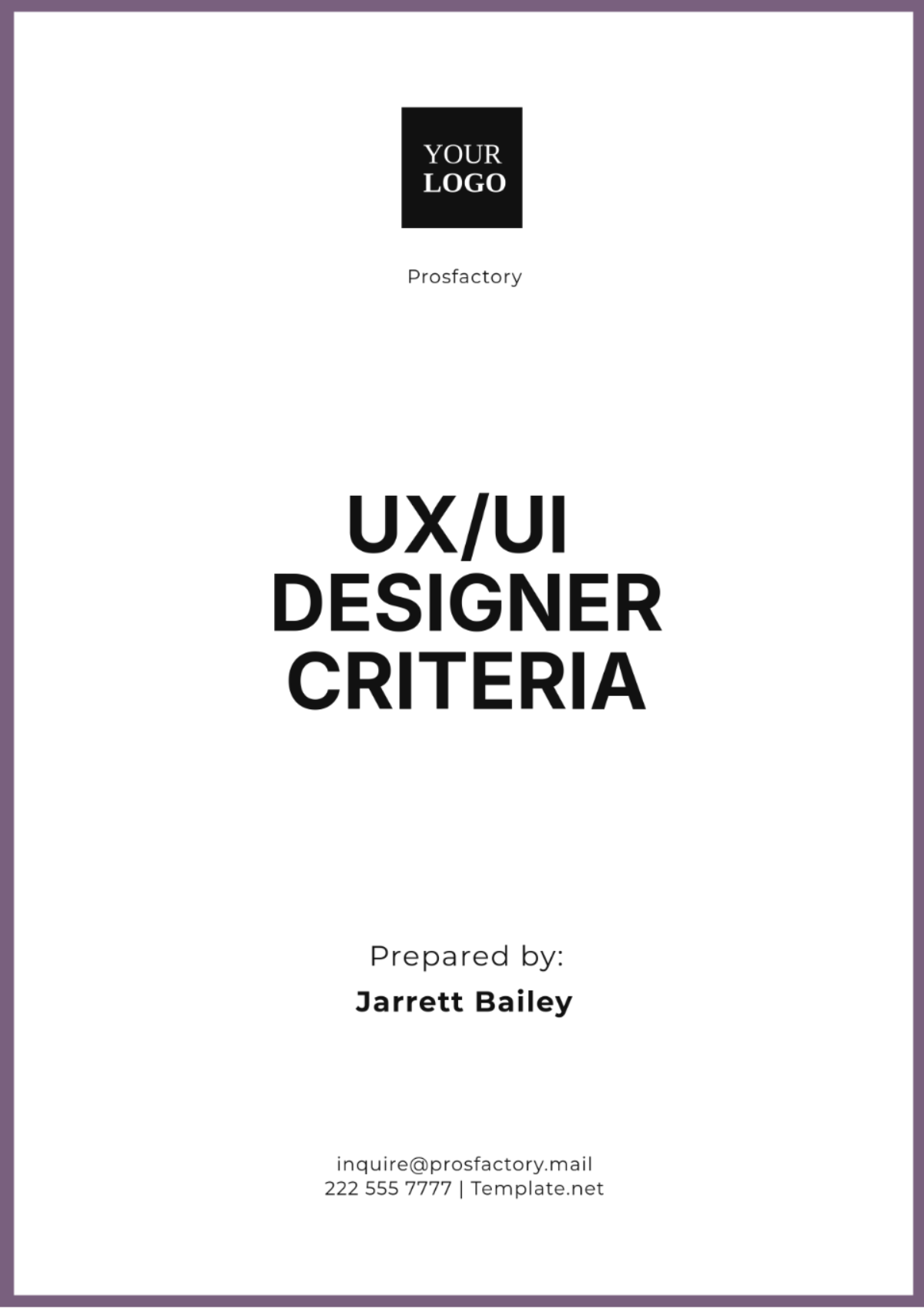 Free UX UI Designer Criteria Template To Edit Online Free UX UI Designer Criteria Template To Edit Online