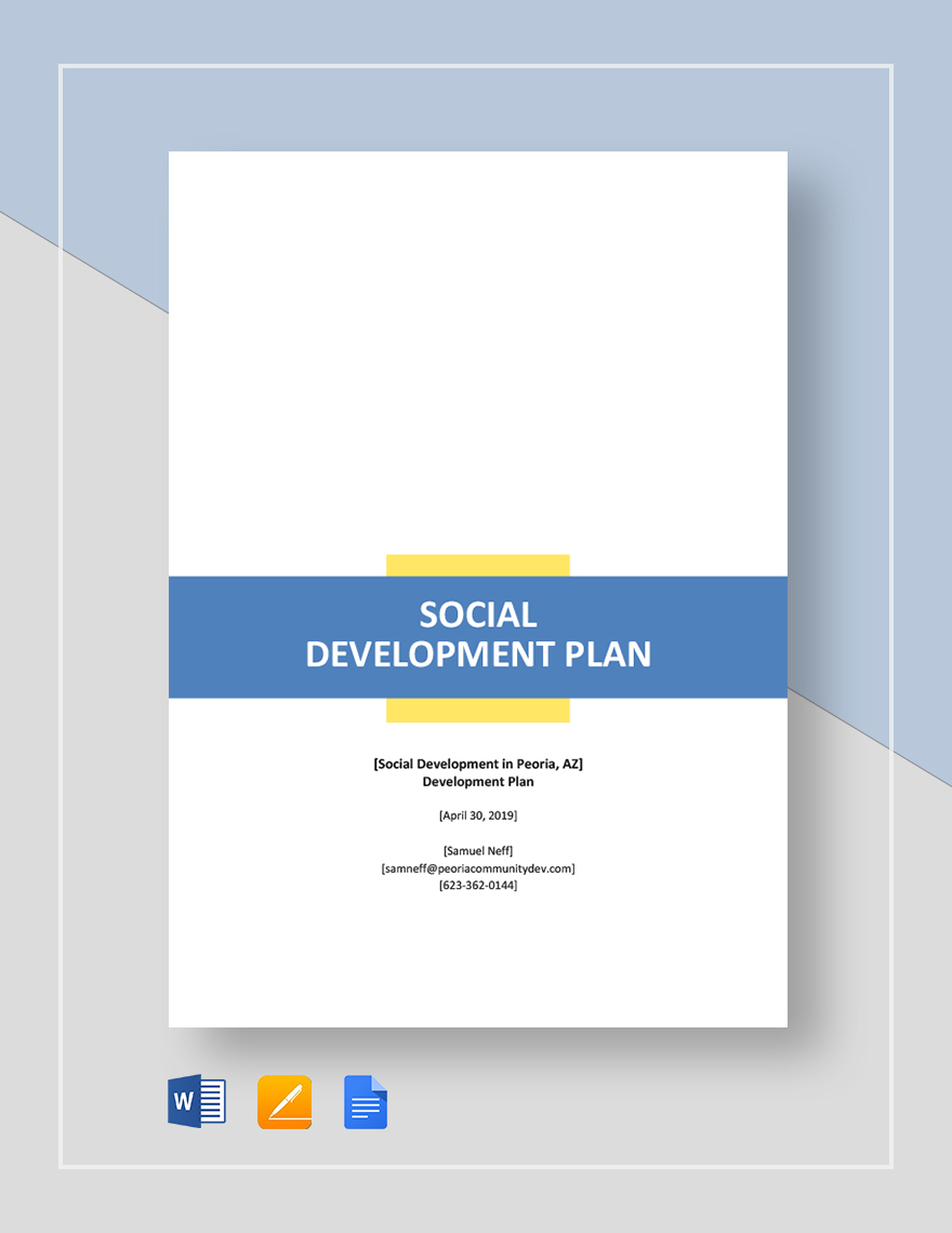 Social Development Plan Template - Google Docs, Word, Apple Pages ...