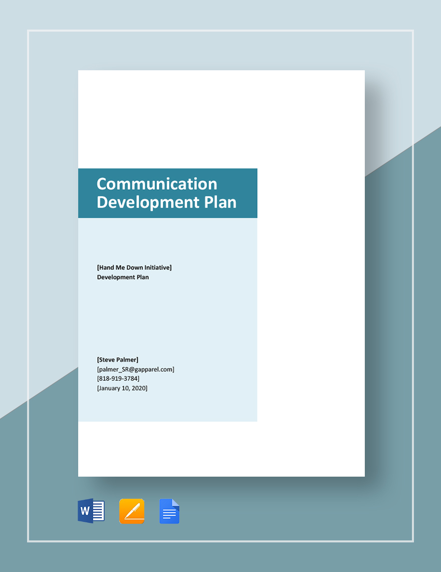 Marketing Communication Plan Template - Google Docs, Word, Apple Pages ...