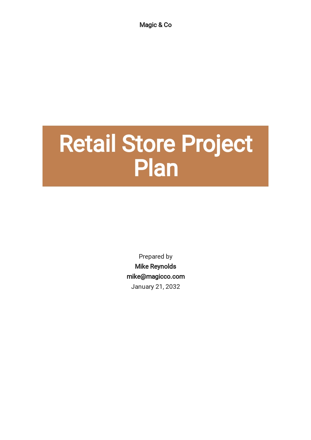 Retail Business Plan Template Retail Business Plan Template