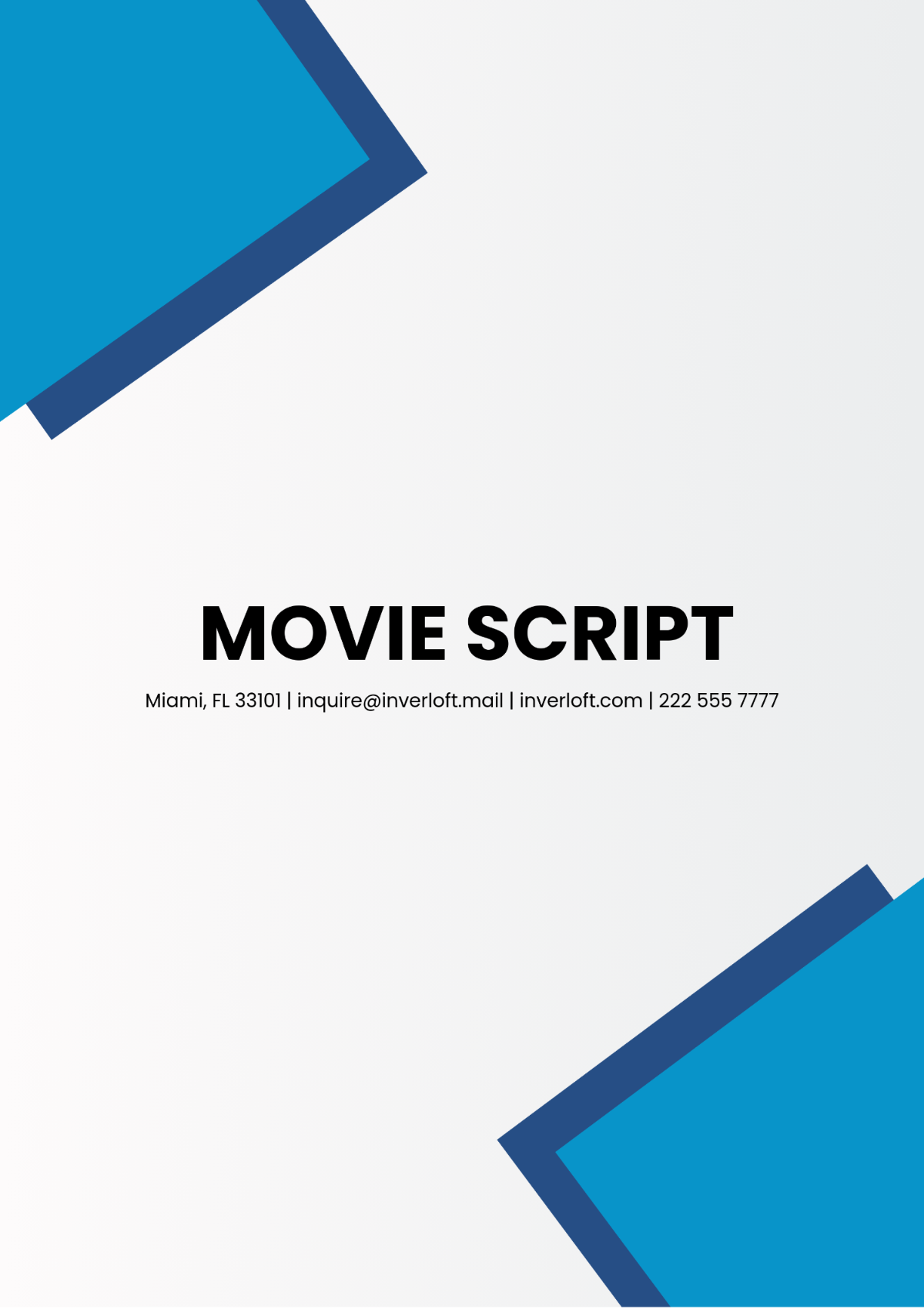 Free Movie Templates To Edit Online