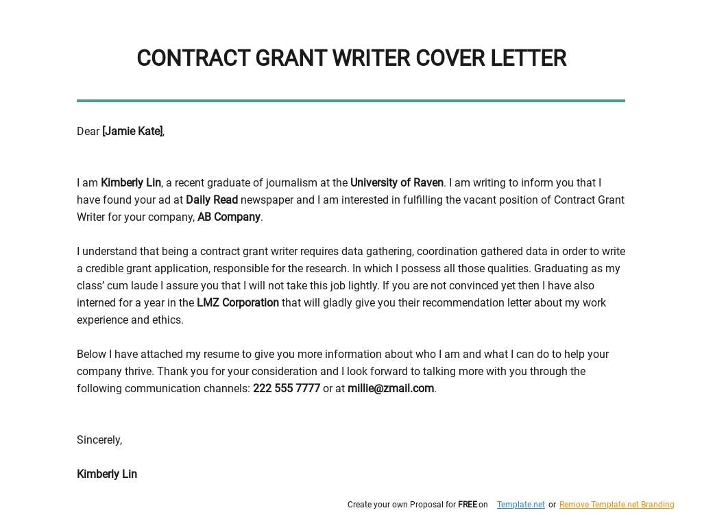 Free Marketing Communications Coordinator Cover Letter Template