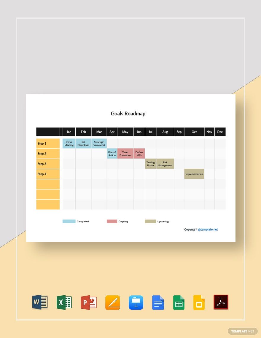 Editable Goals Roadmap Template Download In Word Google Docs Excel 