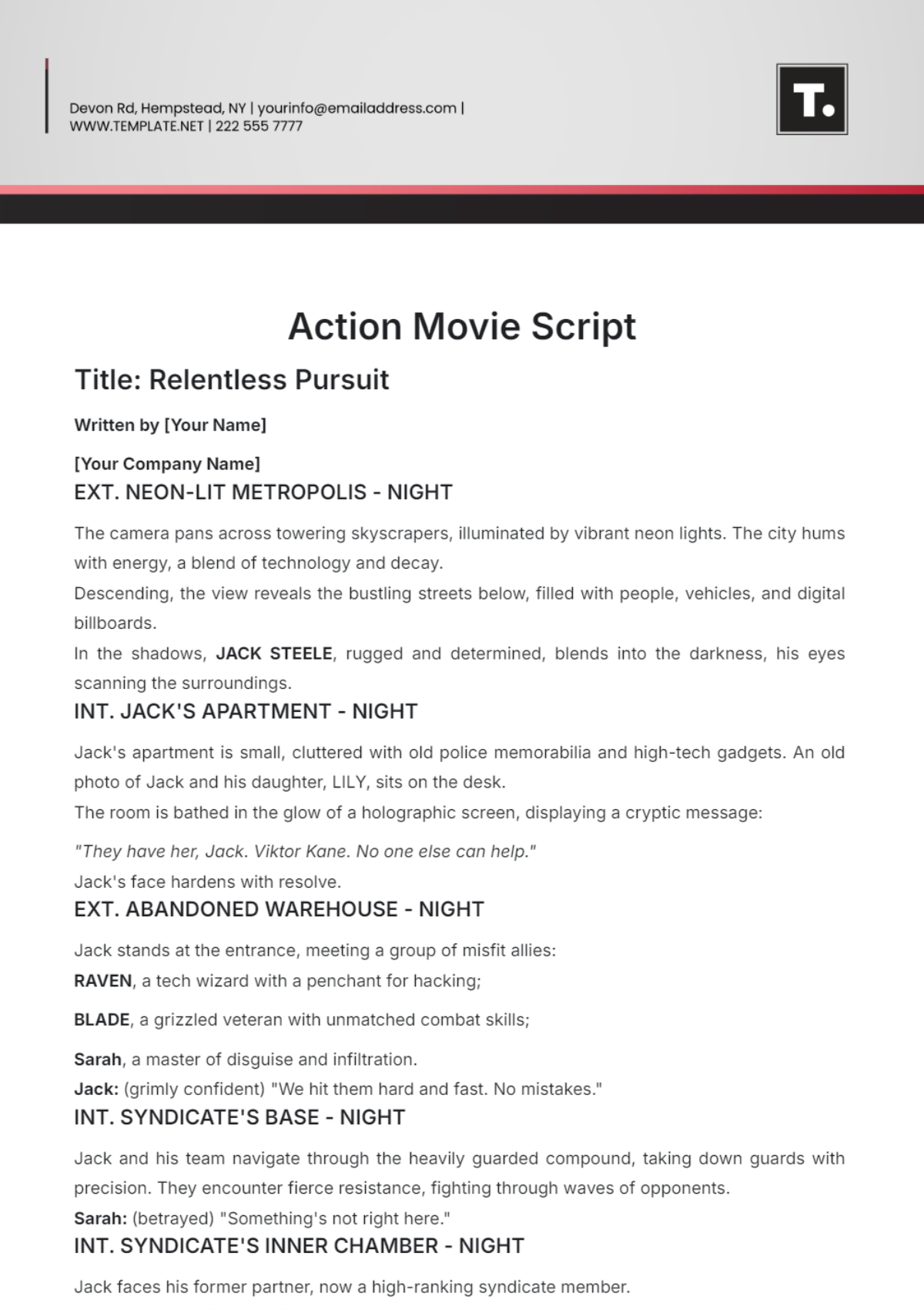 Free Talk Show Script Template To Edit Online