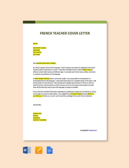 High School Chemistry Teacher Cover Letter Template Free PDF Google 