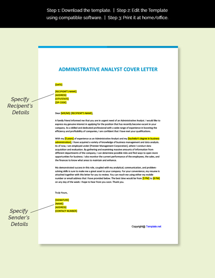 Free Administrative Secretary Cover Letter Template - Google Docs, Word ...