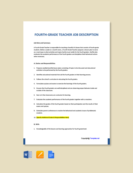FREE Fifth Grade Teacher Cover Letter Template-Word | Apple Pages ...