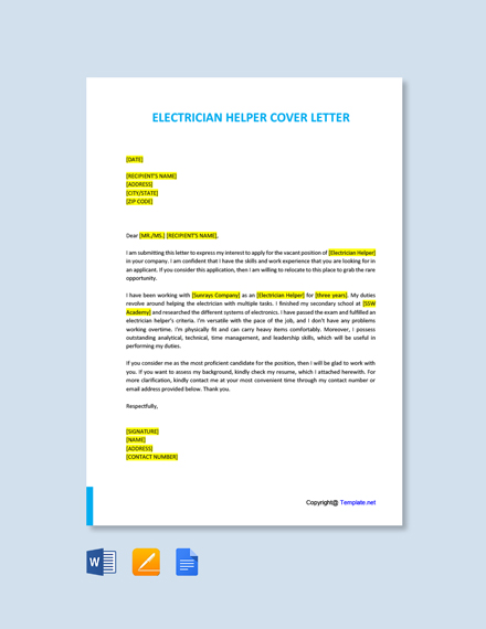 FREE Electrician Work Experience Letter Template - Word | Google Docs ...