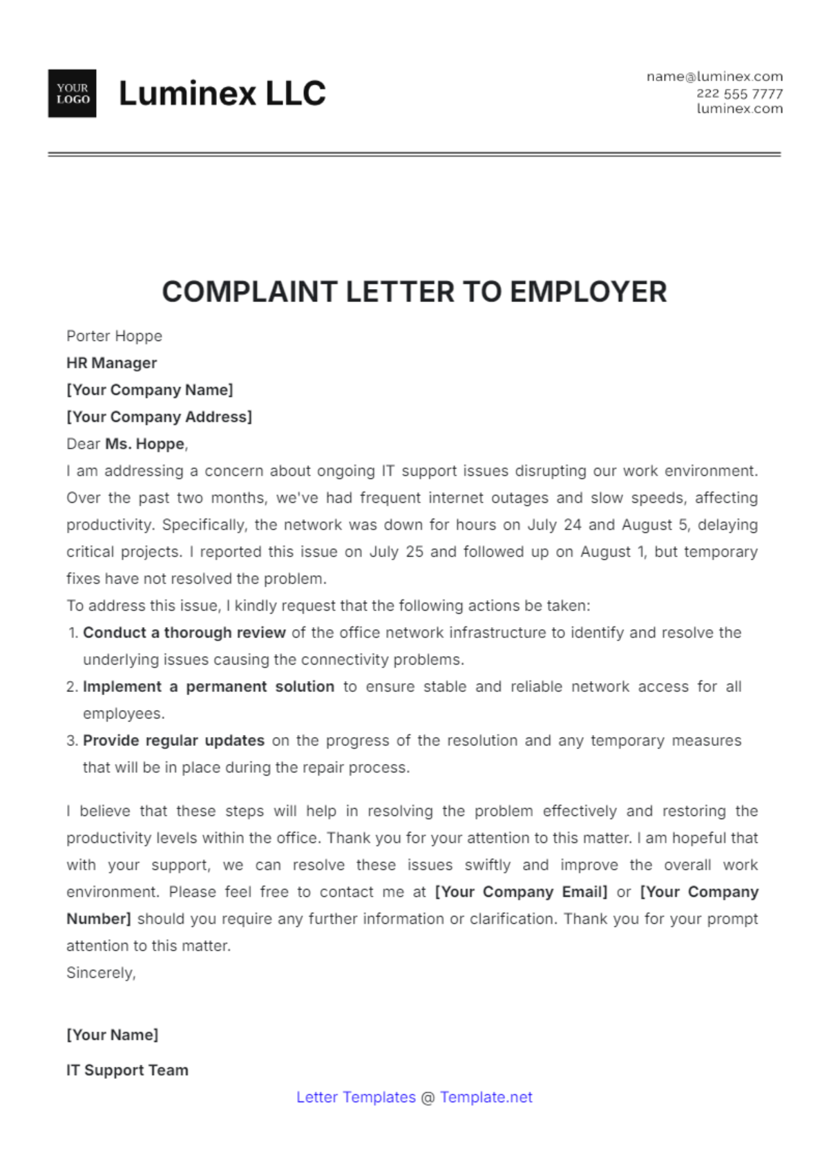 Free Simple Mold Issue Complaint Letter To Landlord Template To Edit Online Free Simple Mold Issue Complaint Letter To Landlord Template To Edit Online