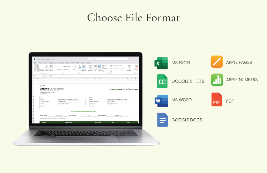 Sales Order Confirmation Template - Google Docs, Google Sheets, Excel ...