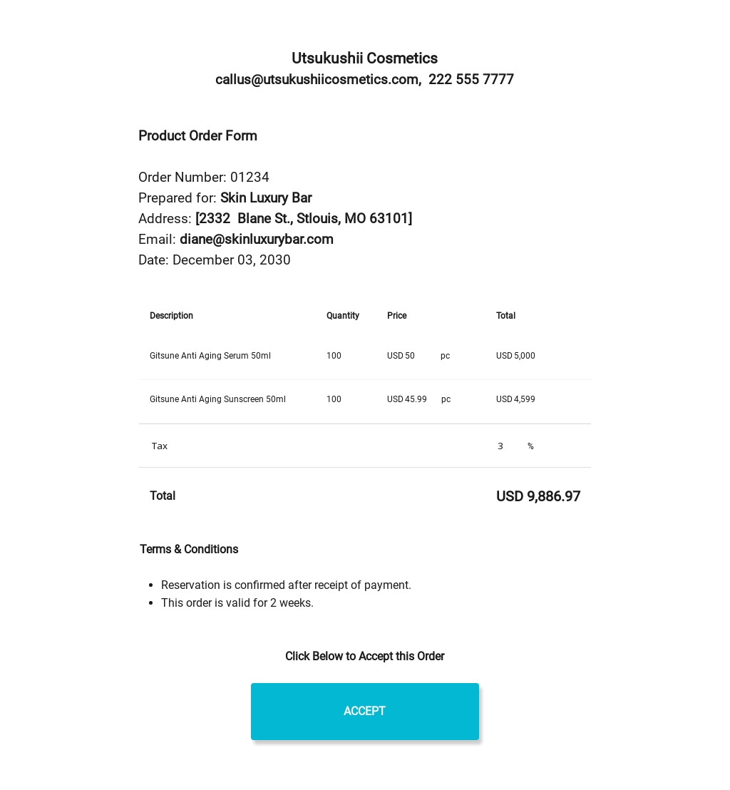 FREE Gift Order Form Template - Word (DOC) | Excel | Apple (MAC) Pages ...