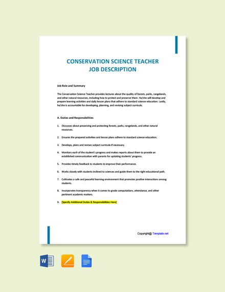 FREE Conservation Scientist Cover Letter Template - Word | Google Doc ...