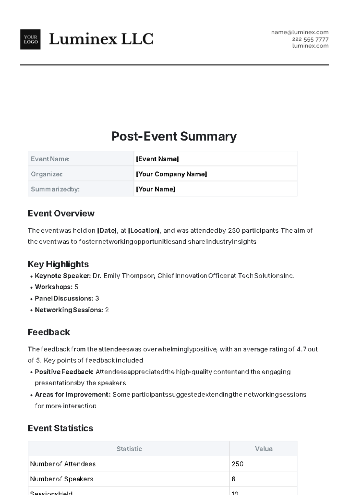 Free Summary Templates To Edit Online Print Free Summary Templates To Edit Online Print