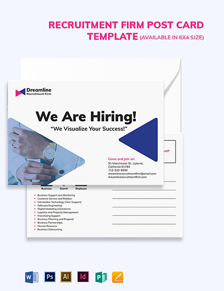 Job Recruitment Rack Card Template - Google Docs, Illustrator, Word ...